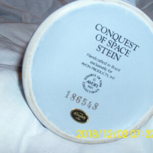 CONQUEST of SPACE 1991 Collectible Vintage Stein Avon Products ...