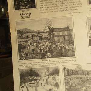 Vintage American Folk Art Artist: Queena Stovall 1888-1980 "end of the ...