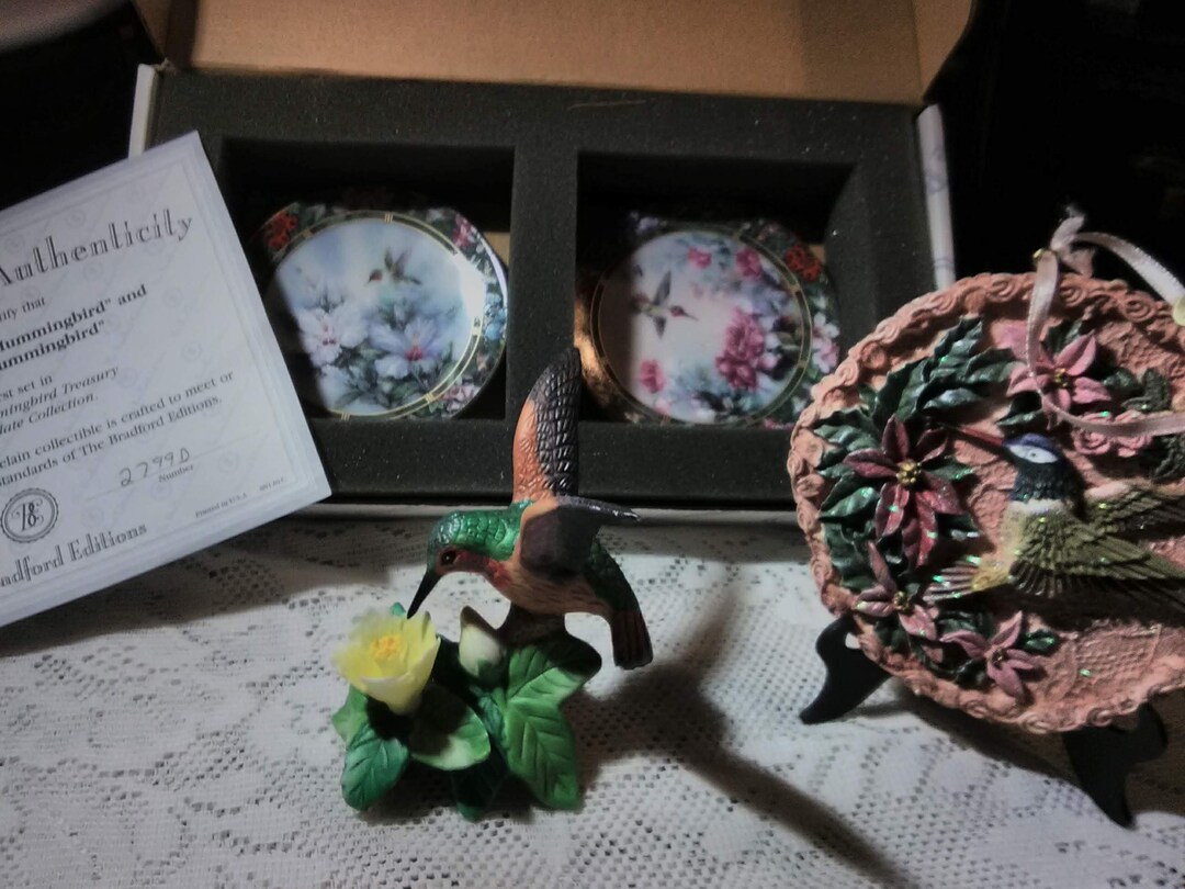 Hummingbird Collection Lena' Liu's Hummingbird Treasury Miniature Plate ...