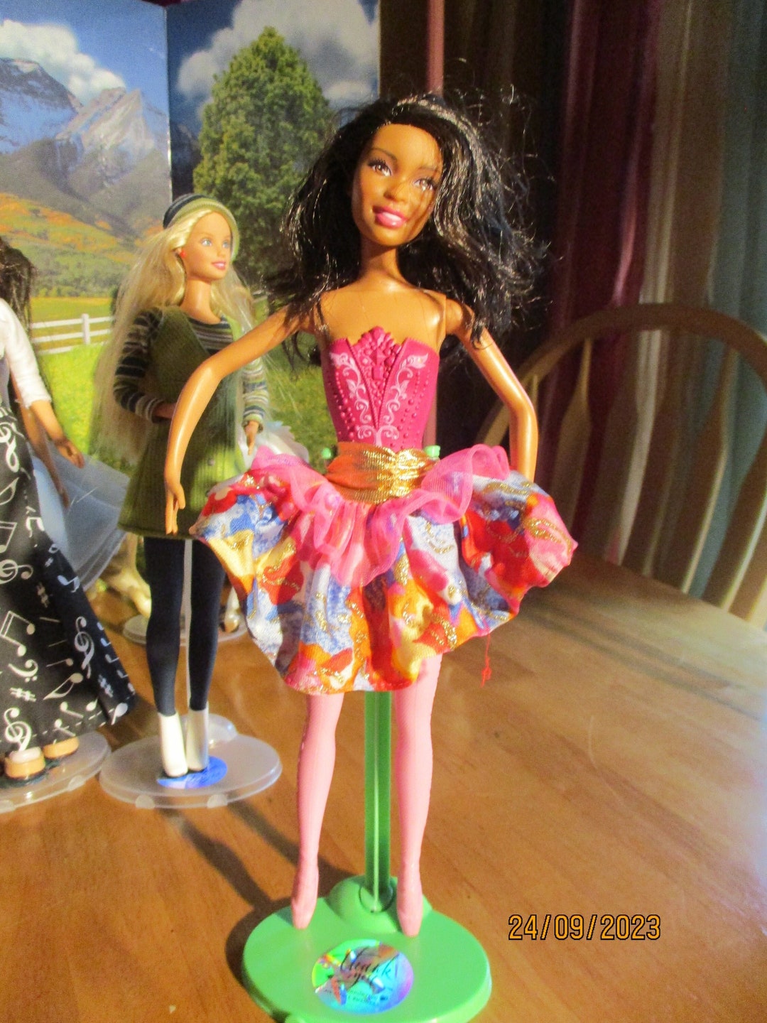 Barbie Mattel Barbie Friend Nikki Permanent Bathing Suit Print Skirt ...