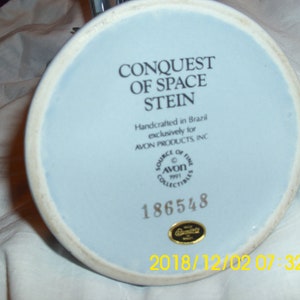CONQUEST of SPACE 1991 Collectible Vintage Stein Avon Products ...