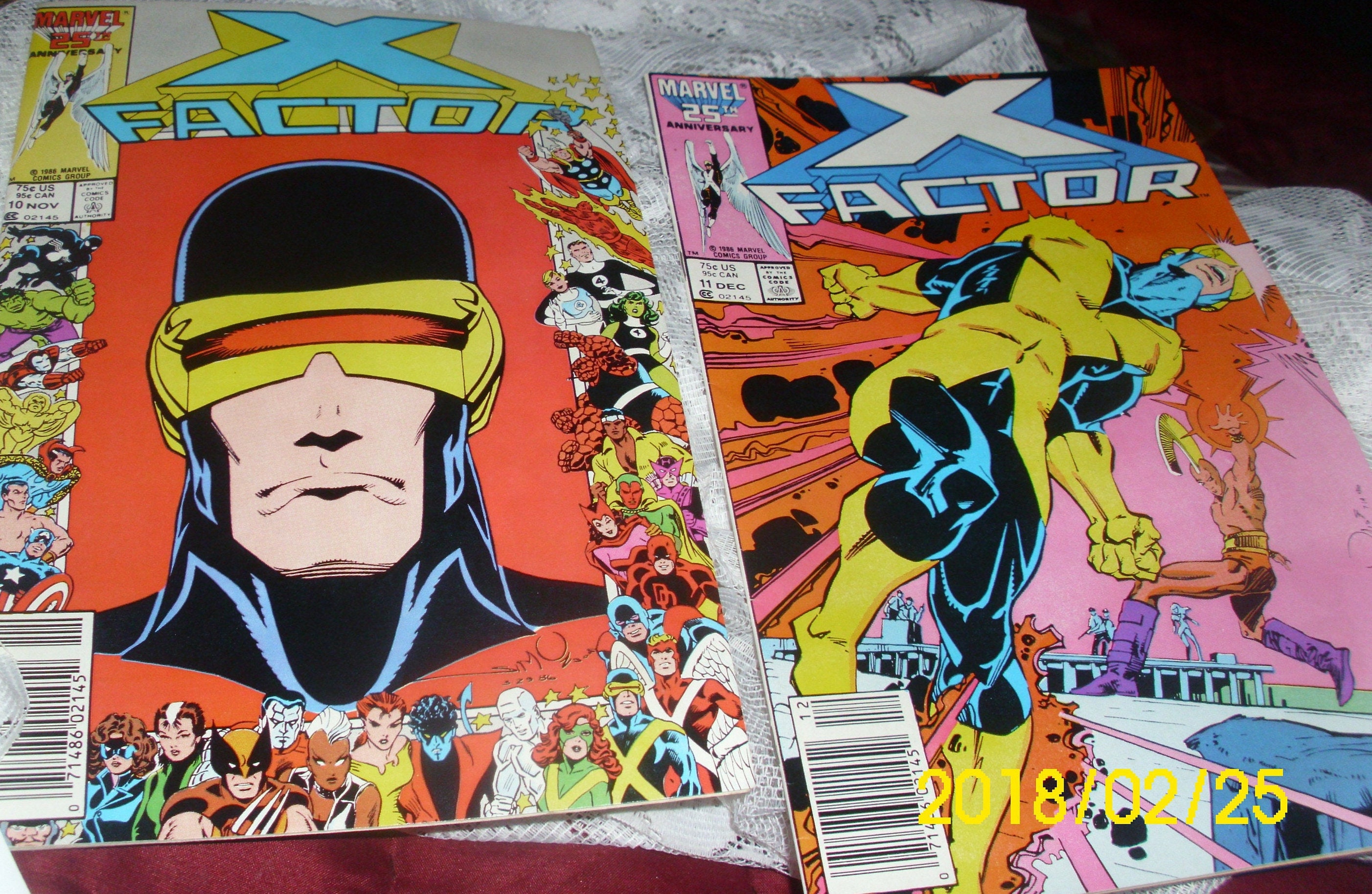 X-Factor Comic Marvel 25th Ann. 1986 Nov. Dec.Vol 1 10-11 | Etsy