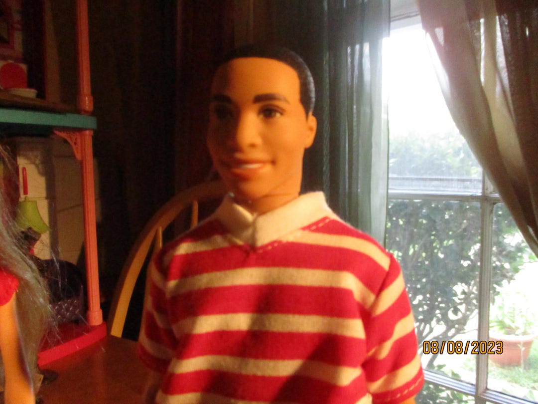 Barbie Male Doll Steve Ken Nice Red White Striped Shirt Trousers ...