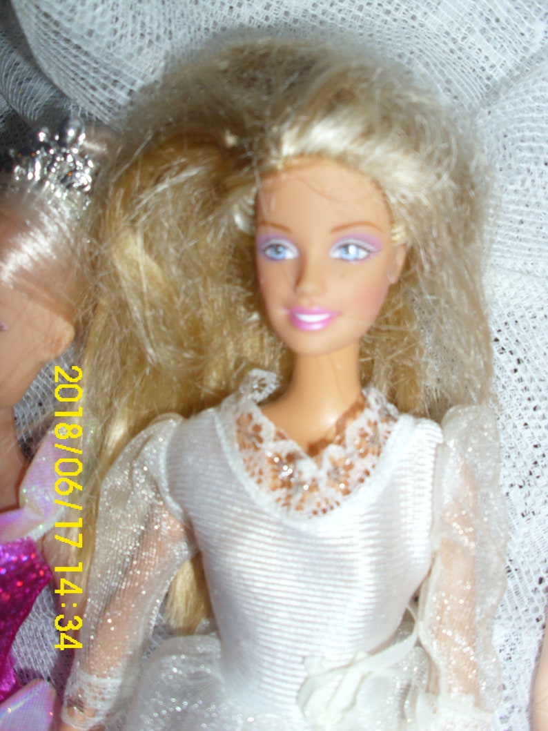 Mattel Barbie Trio in Princess Gowns Deep Pink on Pink White - Etsy