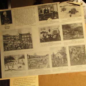 Vintage American Folk Art Artist: Queena Stovall 1888-1980 "end of the ...