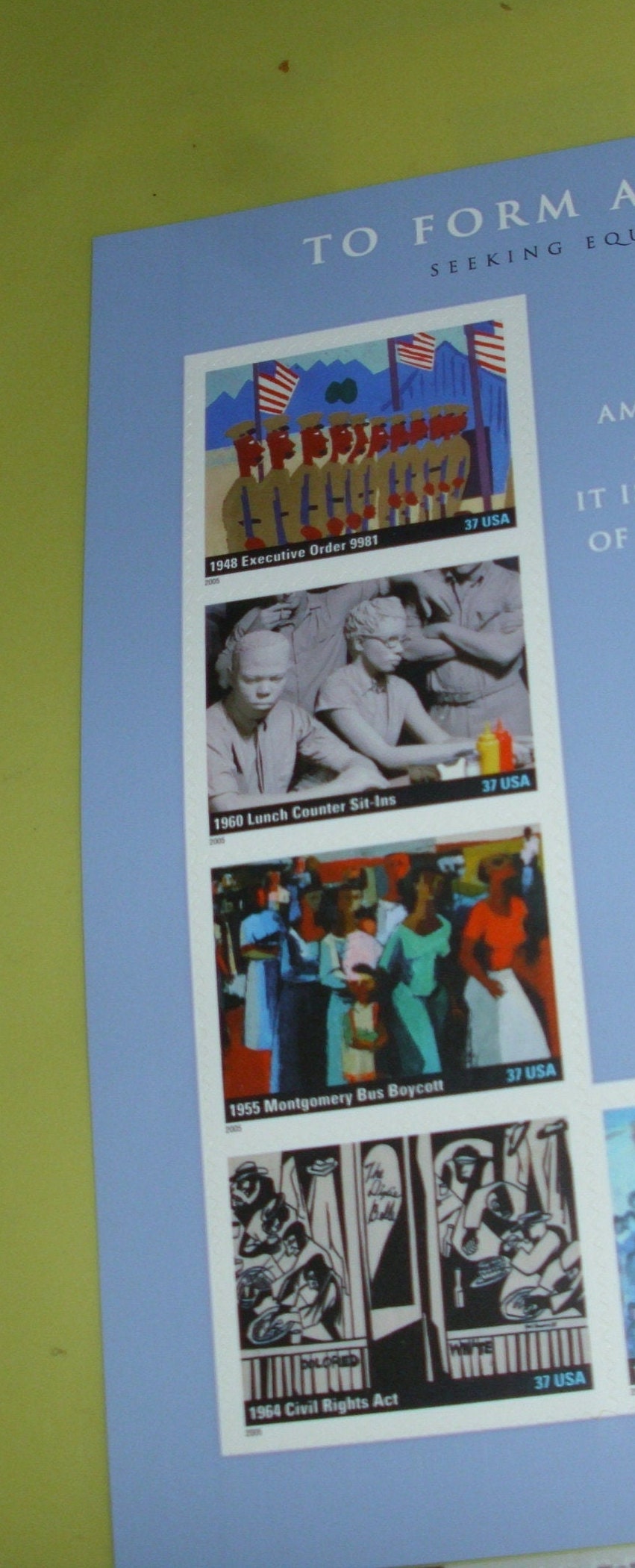 Civil Rights Movement Black/Colored History Stamps Martin L. | Etsy