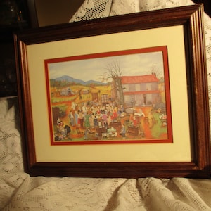 Vintage American Folk Art Artist: Queena Stovall 1888-1980 "end of the ...