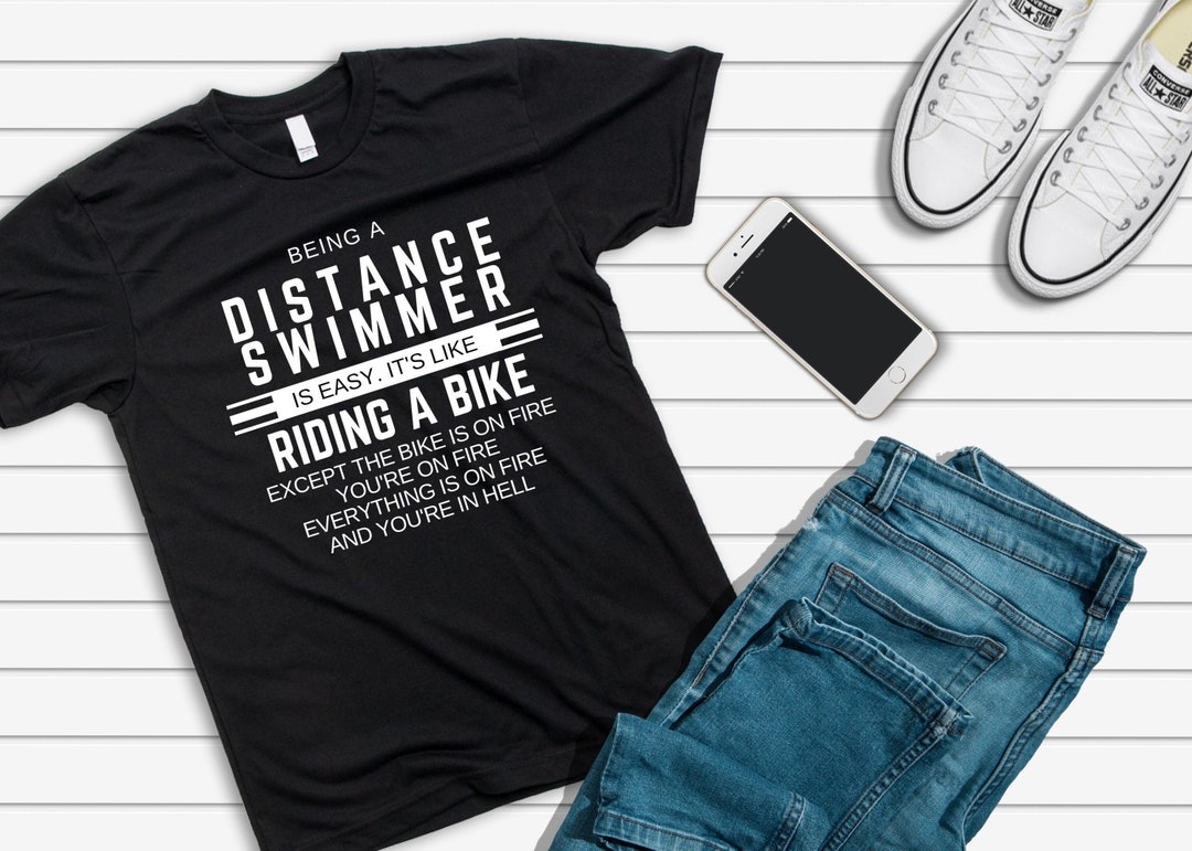Funny Swimming Shirt | Long Distance Swimmer T-shirt | Swim Gift - Etsy