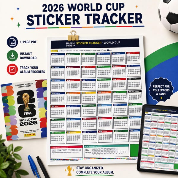 Panini 2026 Stickers - Etsy