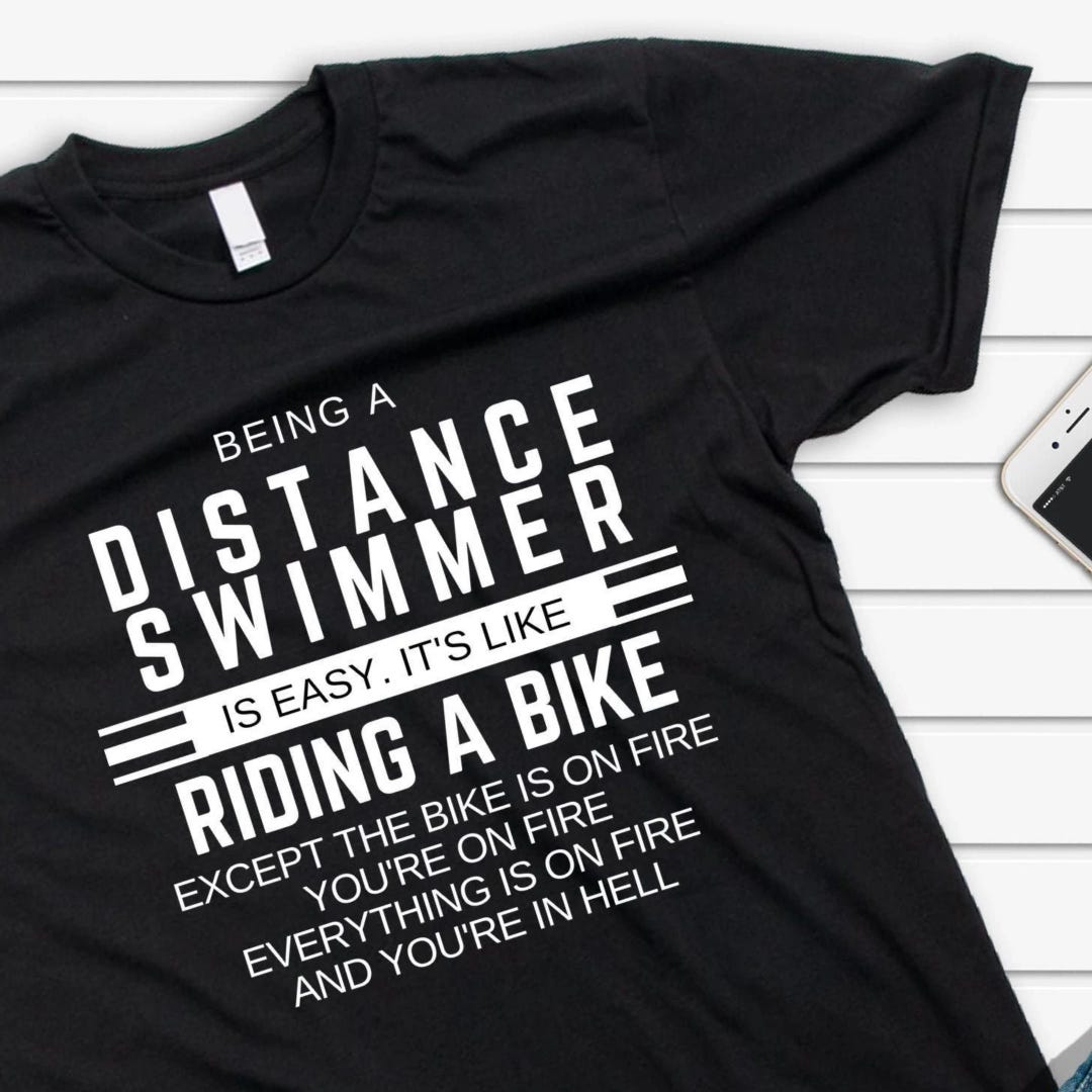 Funny Swimming Shirt | Long Distance Swimmer T-shirt | Swim Gift - Etsy