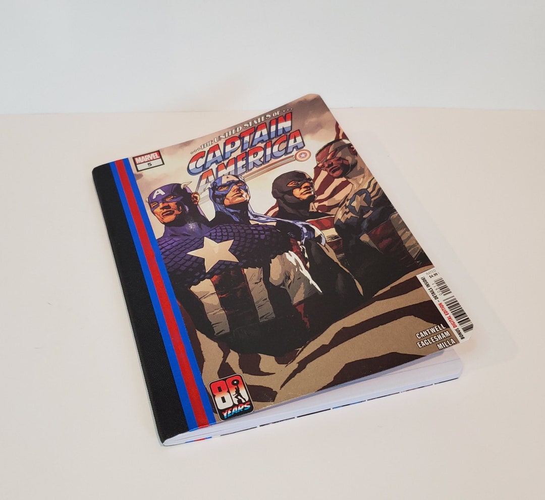 Captain America Notebook Back to School Supplies Marvel Comic Book - Etsy