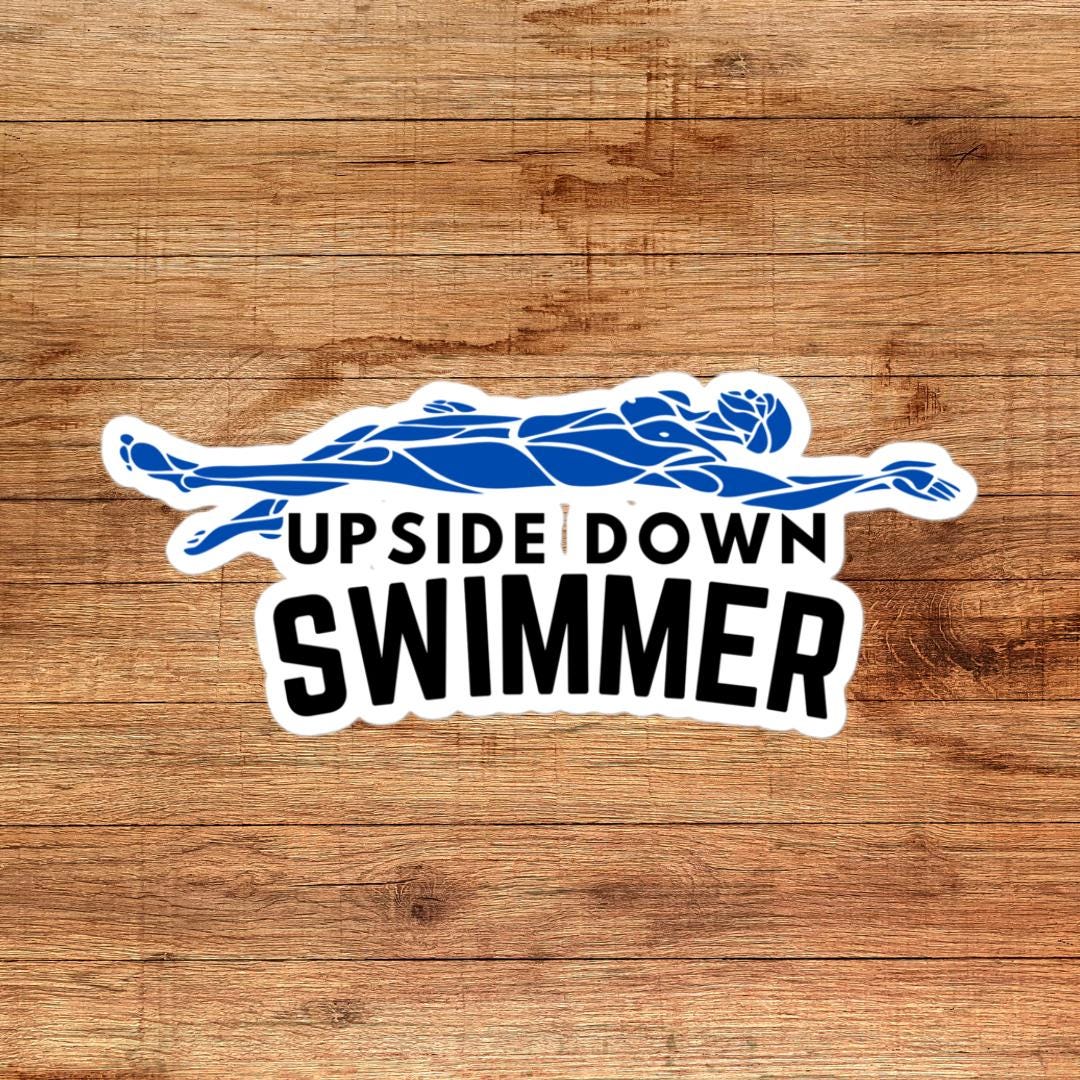 Backstroke Swimming Sticker, Swimmer Gift - Etsy