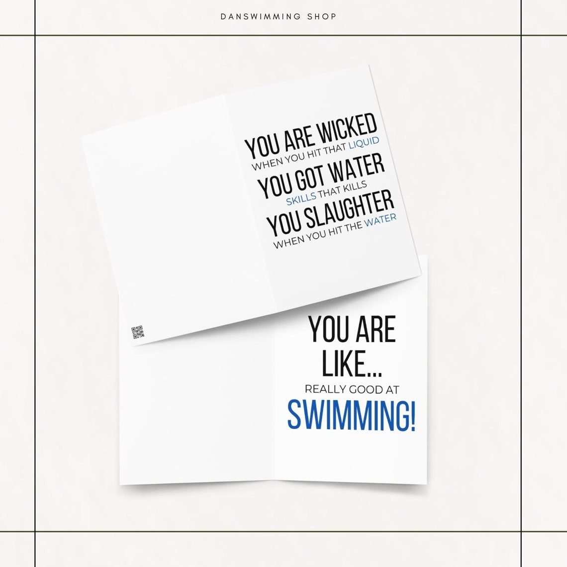 Swimming Card, Swimmer Birthday Gift - Etsy