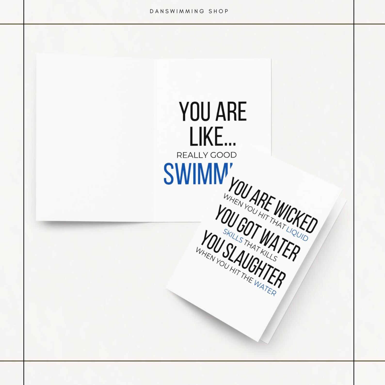 Swimming Card, Swimmer Birthday Gift - Etsy