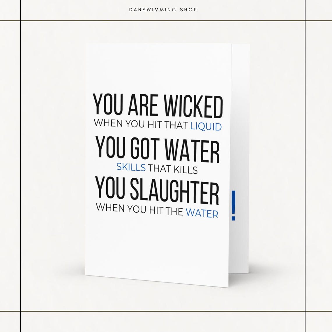 Swimming Card, Swimmer Birthday Gift - Etsy