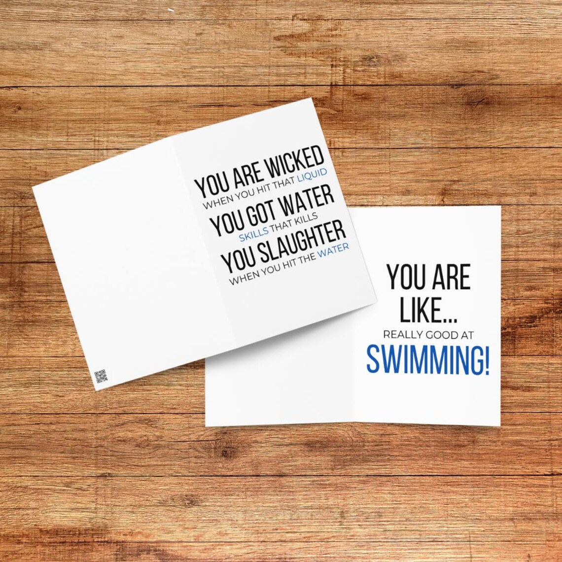 Swimming Card, Swimmer Birthday Gift - Etsy
