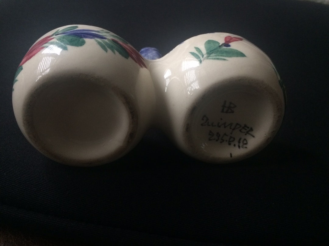 Henriot Quimper Double Open Salt Pots - Etsy