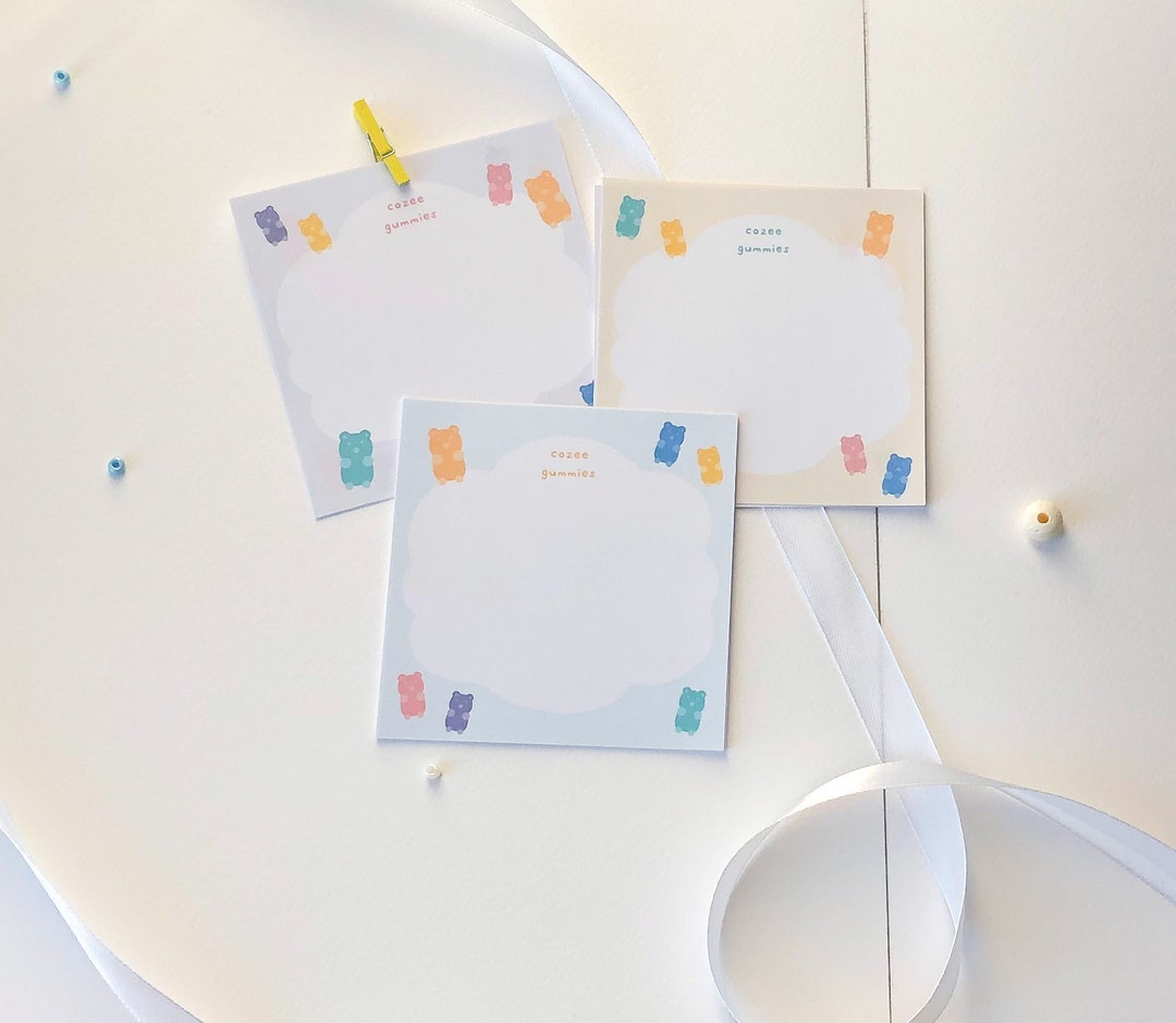 Gummy Bear Mini Post It Notes Small Memo Sheet, Loose Paper, Note Paper ...
