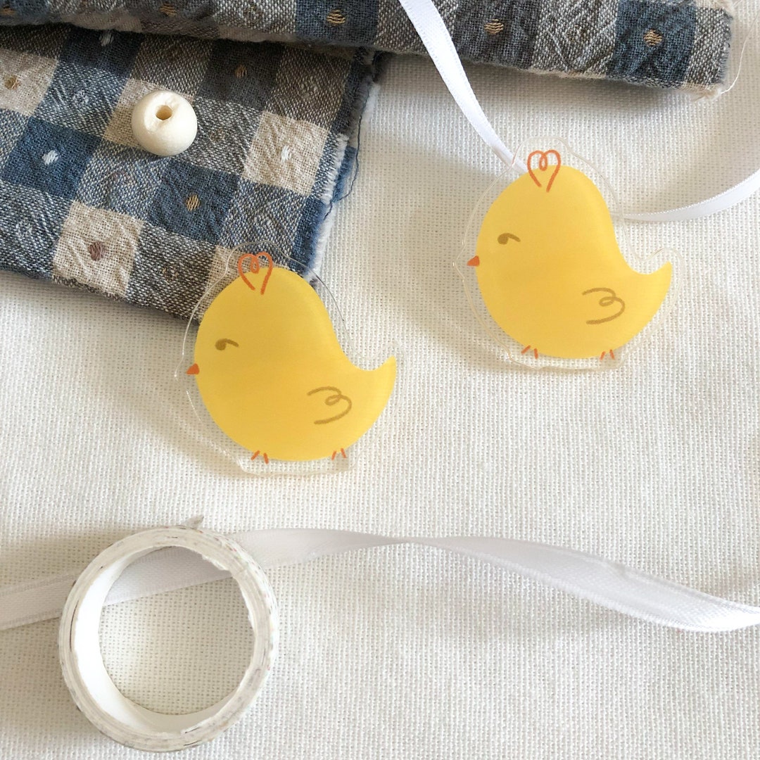 Yellow Chick Acrylic Pin | Cute Duck Pin | Pins for Bags and Jackets ...
