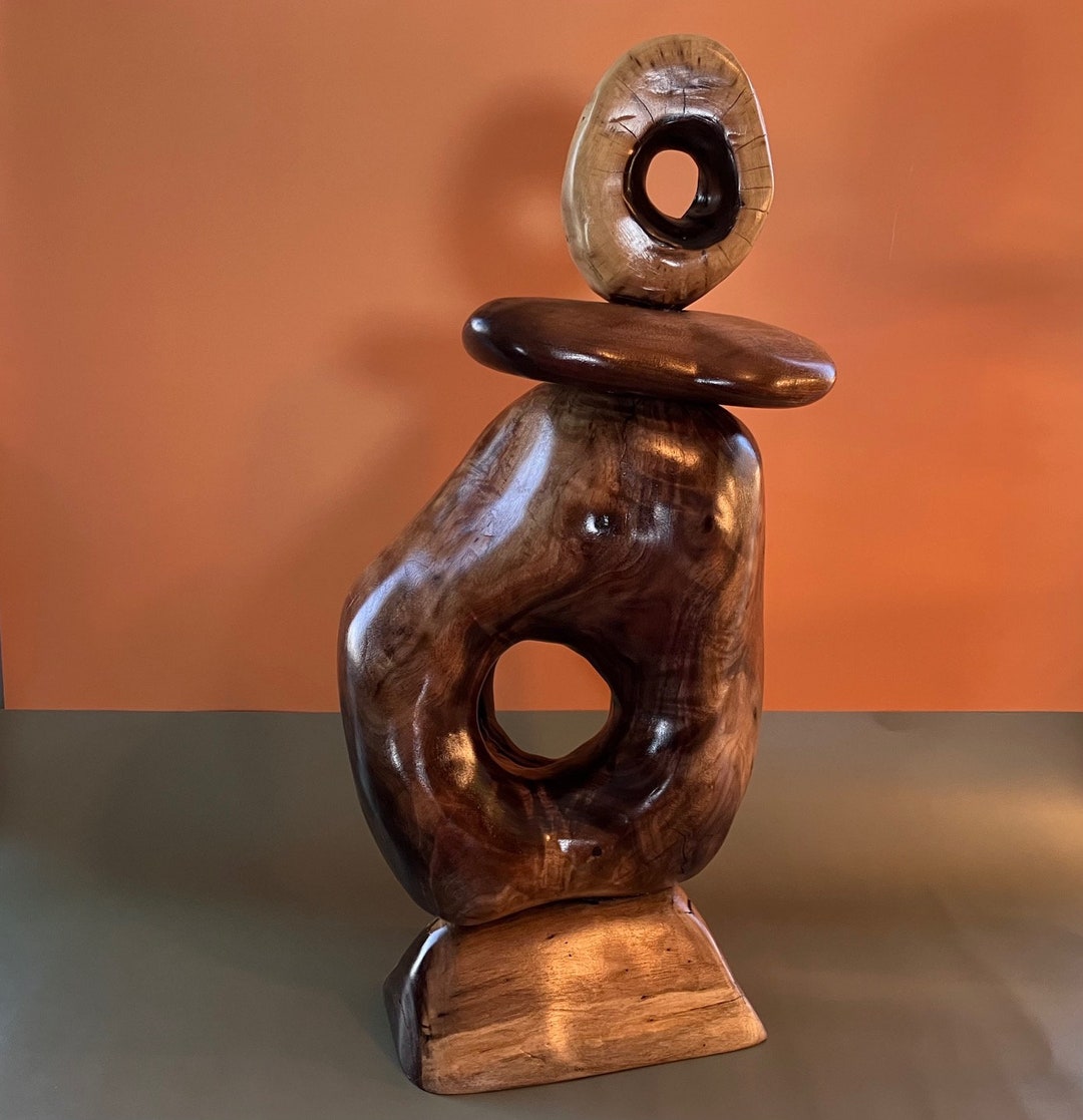 Large 205 Cubic Inches Stacked Stone Cremation Urn Made From American ...