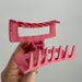Pink Rectangular Hair Claw Clip | Open Shape Claw Clip | French Hair ...