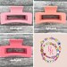 Pink Rectangular Hair Claw Clip | Open Shape Claw Clip | French Hair ...