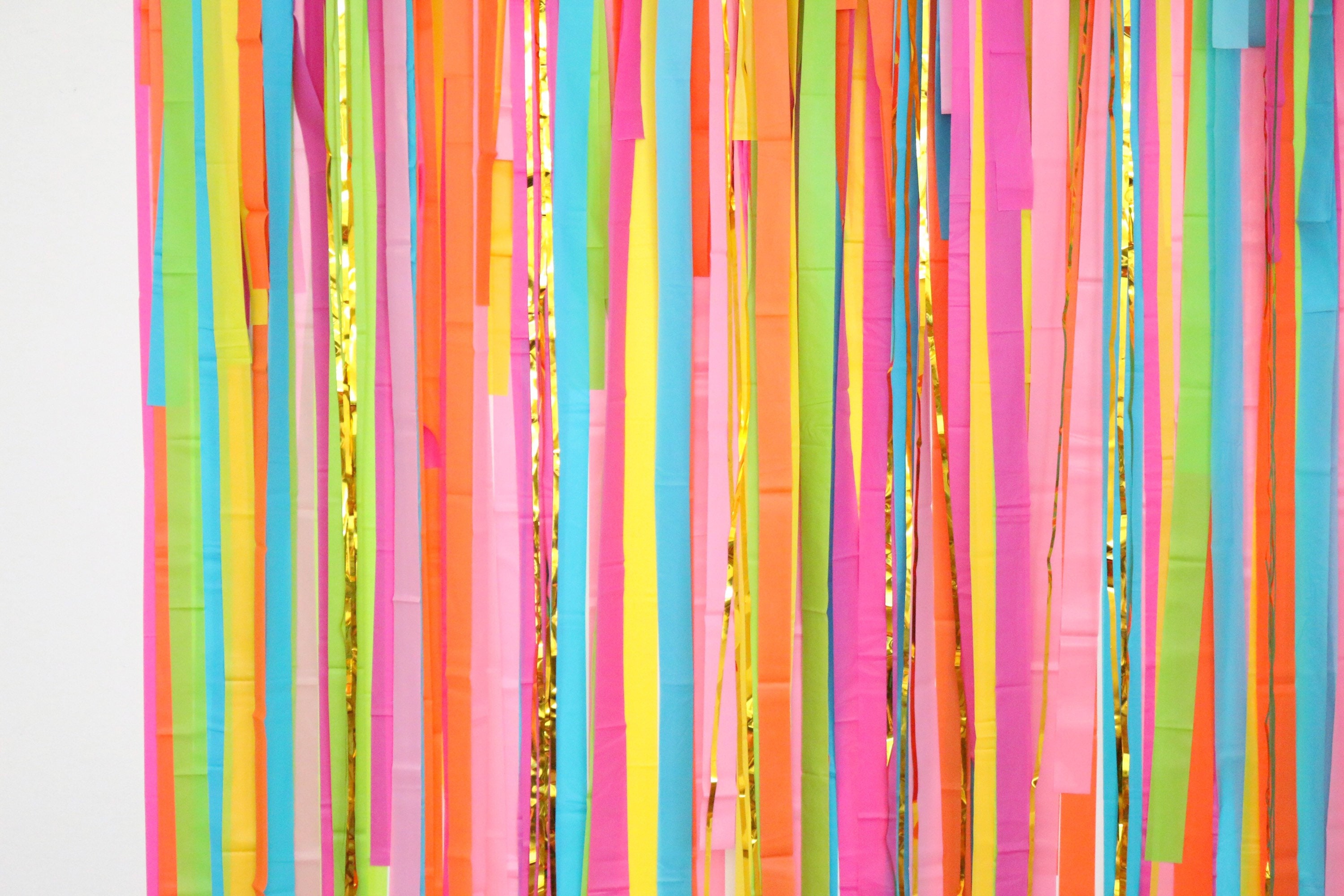 Streamer Backdrop, Fringe Backdrop, Colorful Backdrop, Birthday Party ...