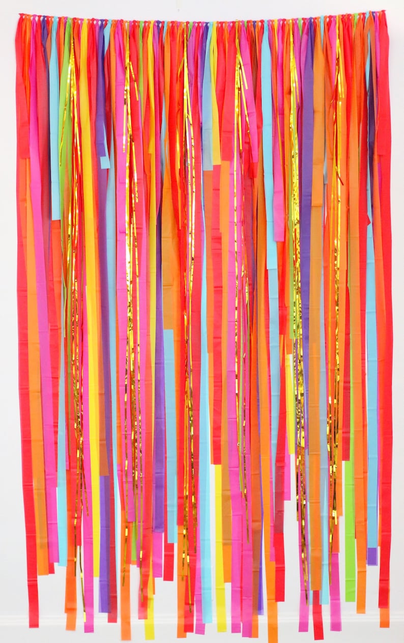 Fiesta Backdrop Fiesta Decorations Streamer Backdrop Fringe - Etsy