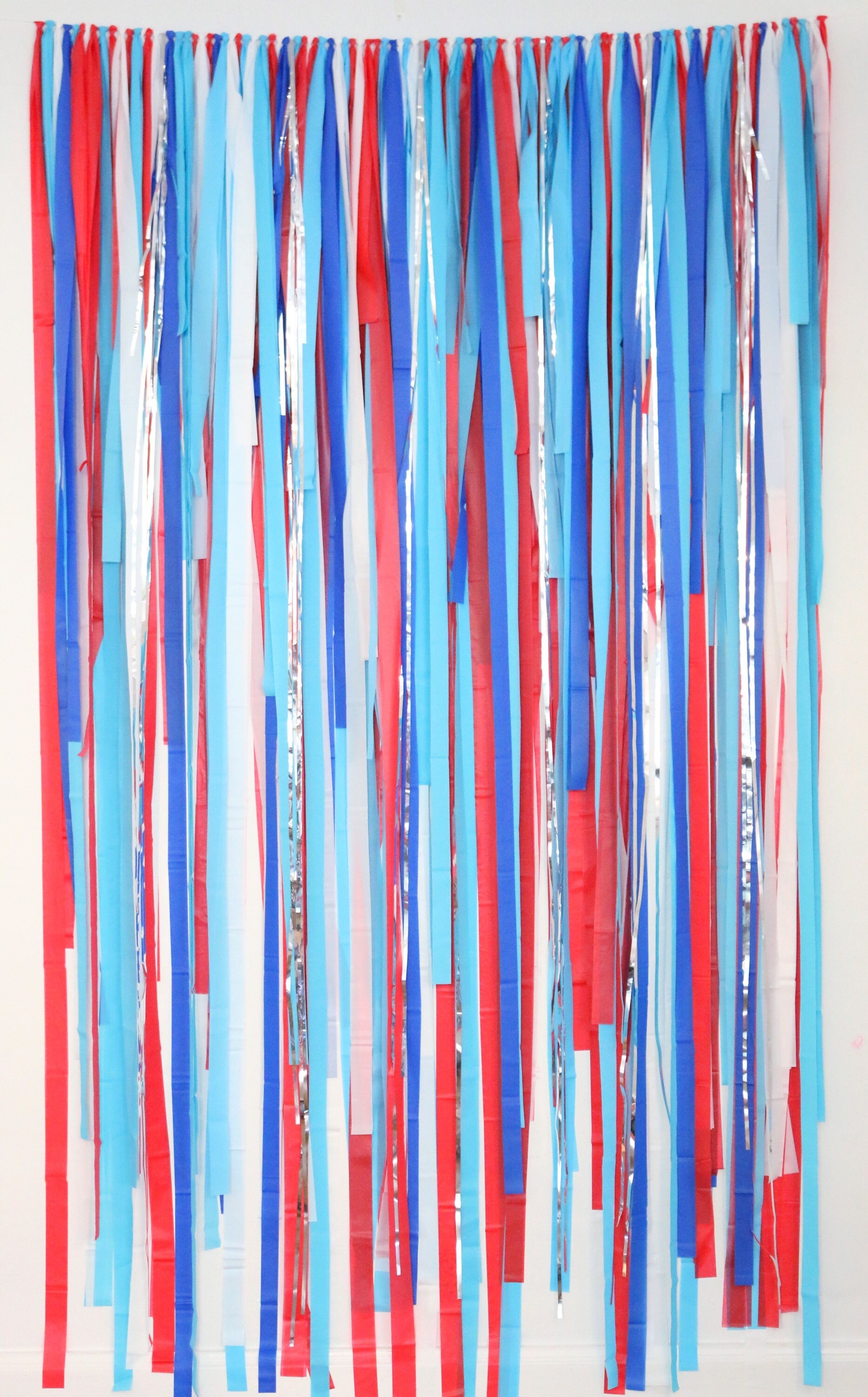 Streamer Backdrop Fringe Backdrop Red White and Blue Party | Etsy