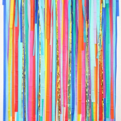 Colorful Backdrop Streamer Backdrop Fringe Backdrop Wedding - Etsy