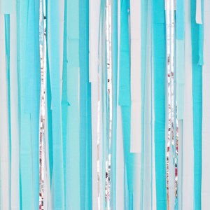 Streamer Backdrop, Fringe Backdrop, Blue Birthday Decorations, Shark ...