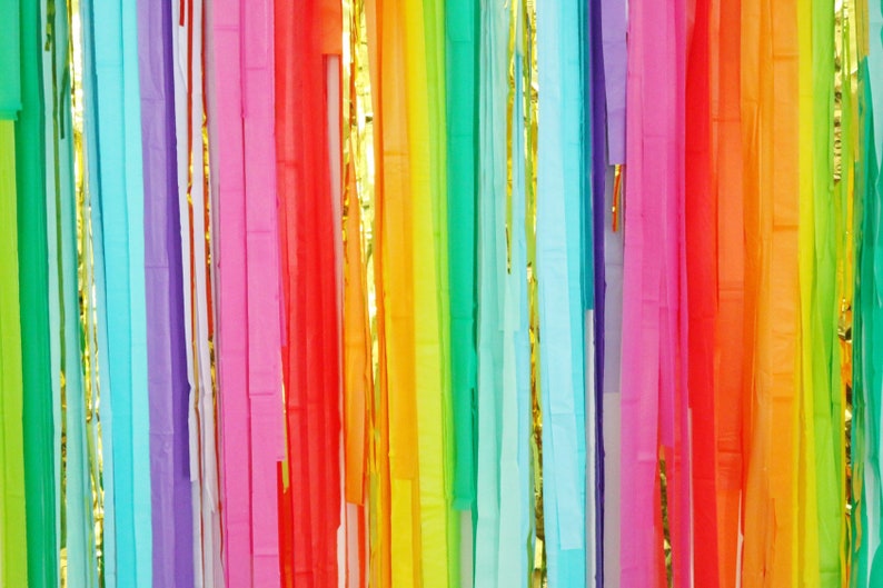 Streamer Backdrop Fringe Backdrop Rainbow Backdrop Rainbow - Etsy