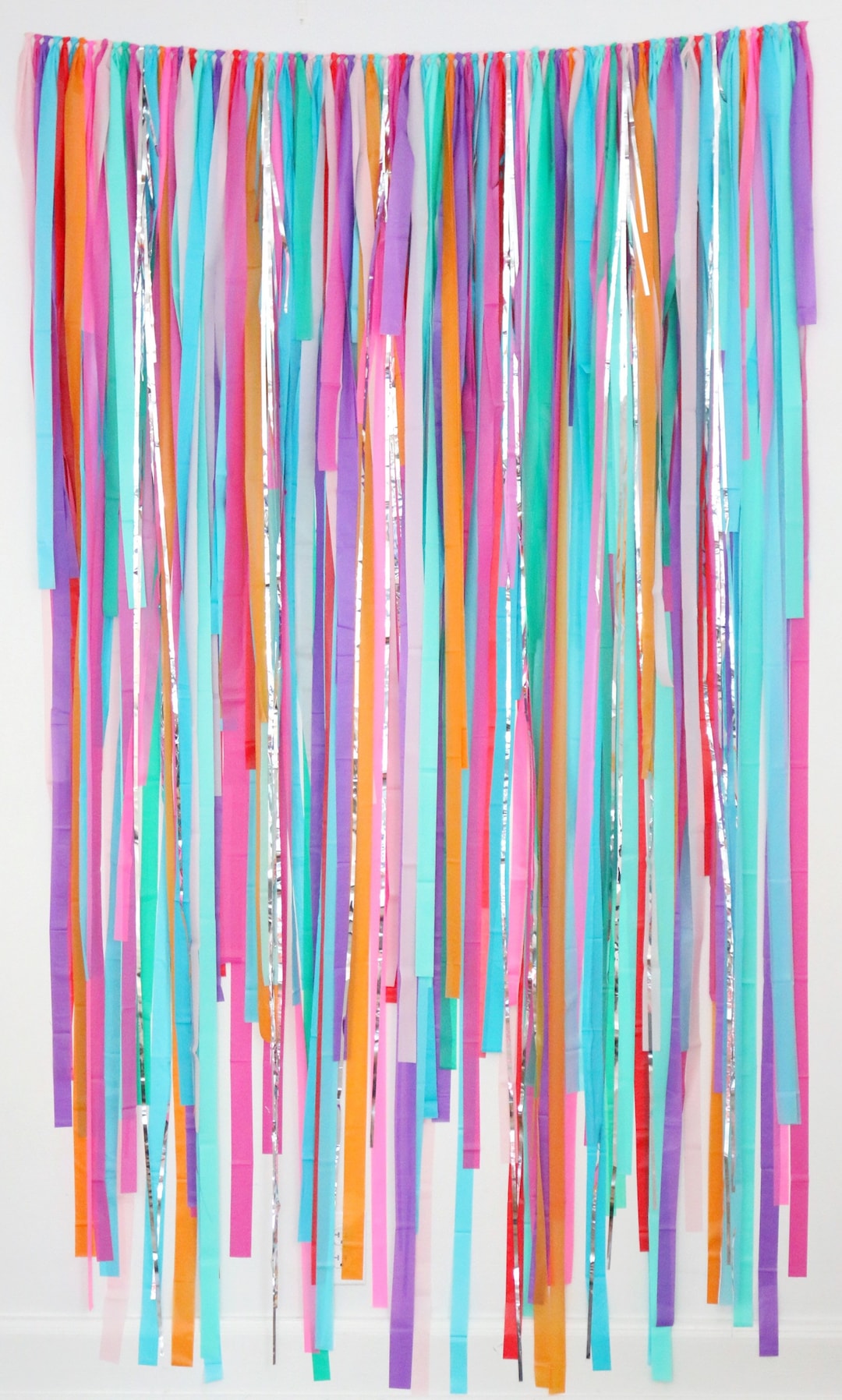 Colorful Backdrop, Wedding Backdrop, Photo Booth, Streamer Backdrop ...