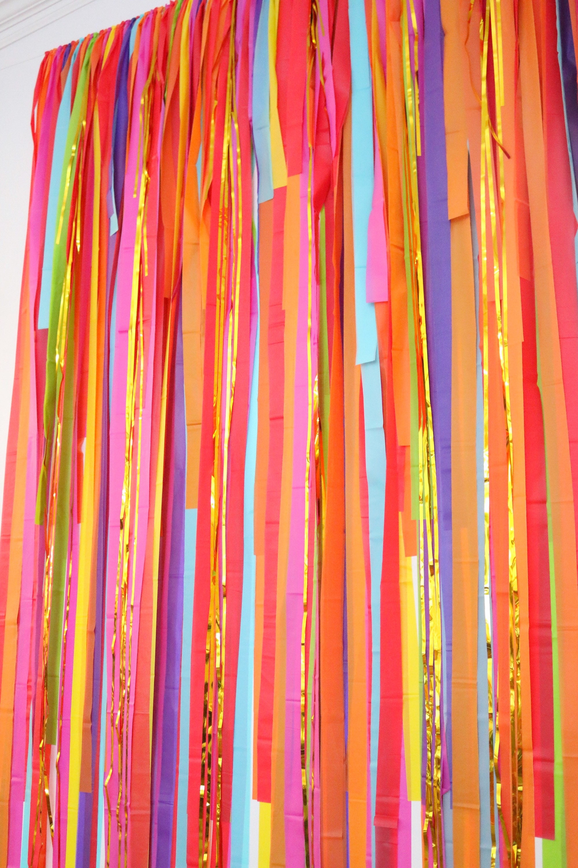 Colorful Backdrop Photo Backdrop Streamer Backdrop Fringe - Etsy