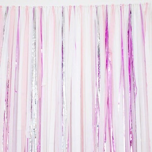 Streamer Backdrop, Fringe Backdrop, Princess Birthday, Pink First ...