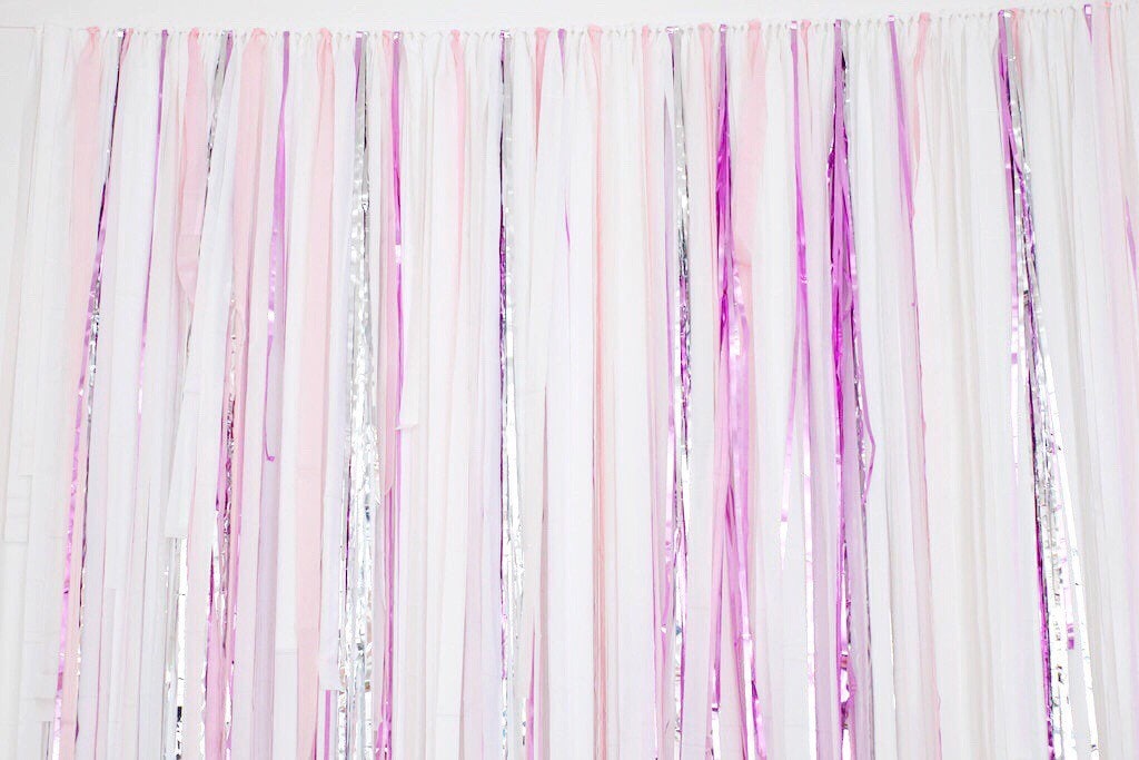 Streamer Backdrop Fringe Backdrop Princess Birthday Pink - Etsy