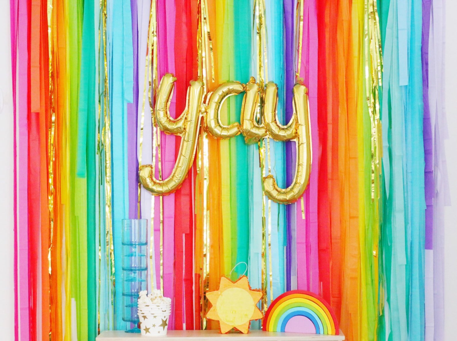 Streamer Backdrop Fringe Backdrop Rainbow Backdrop Rainbow | Etsy