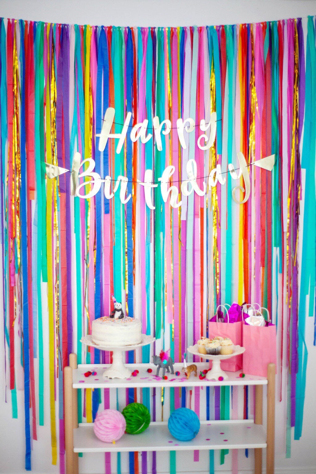 Streamer Backdrop Fringe Backdrop Colorful Rainbow Party | Etsy