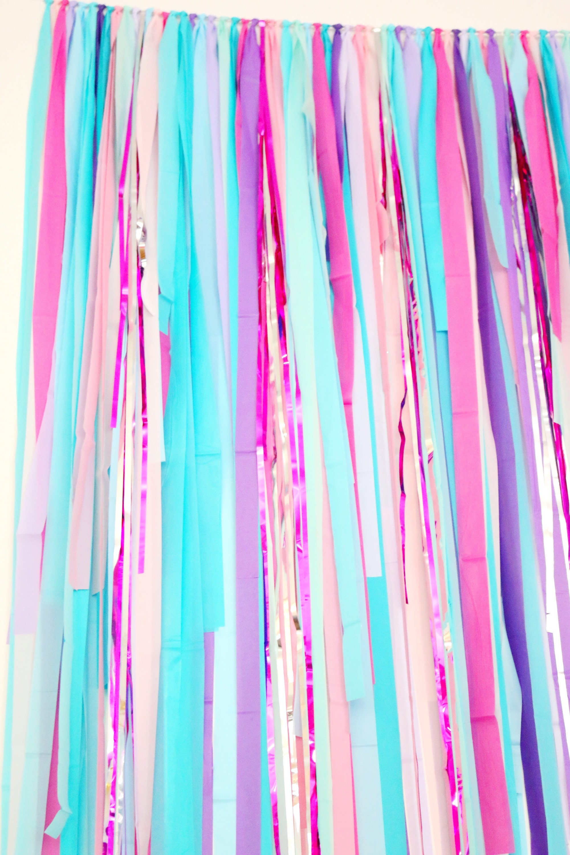 Streamer Backdrop Fringe Backdrop Mermaid Party Backdrop | Etsy