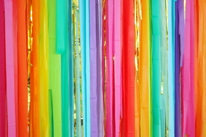 Streamer Backdrop Fringe Backdrop Rainbow Backdrop Rainbow - Etsy