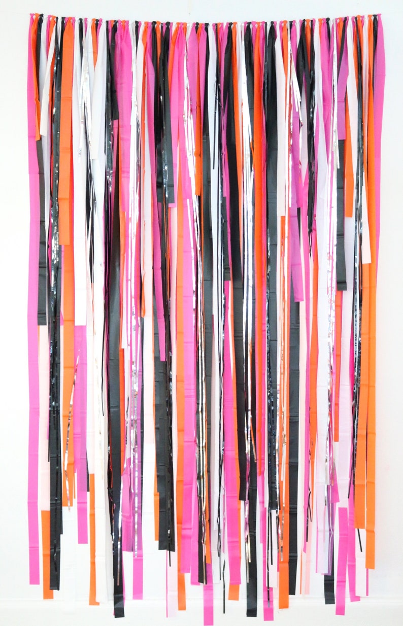 Fringe Backdrop, Streamer Backdrop, Halloween Party Decorations ...