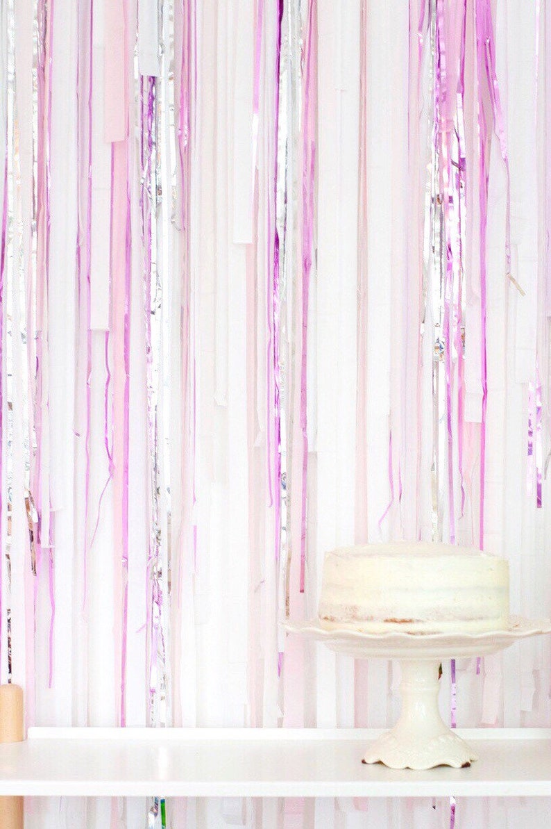 Streamer Backdrop Fringe Backdrop Princess Birthday Pink - Etsy