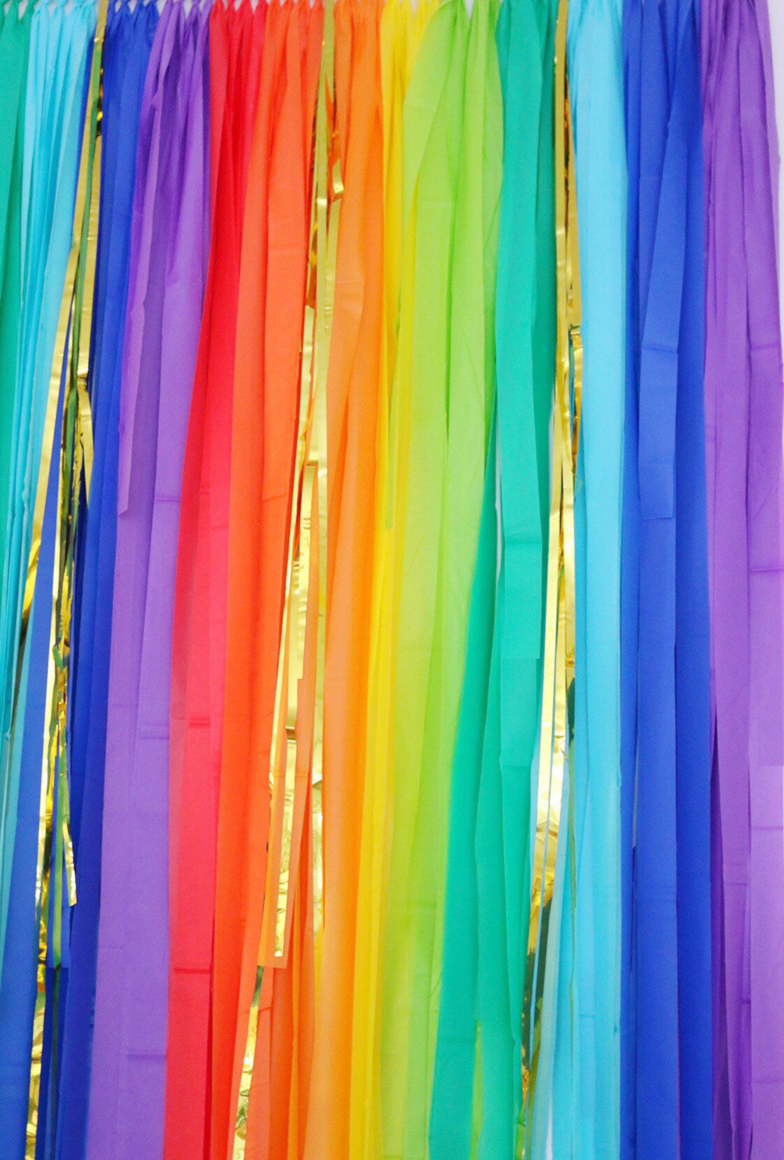 Streamer Backdrop, Fringe Backdrop, Rainbow Backdrop,rainbow Party ...