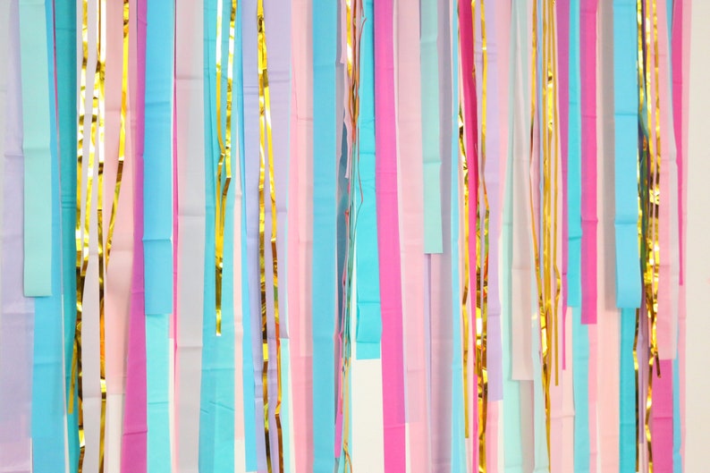 Colorful Streamer Backdrop, Fringe Backdrop, Wedding Backdrop, Photo ...