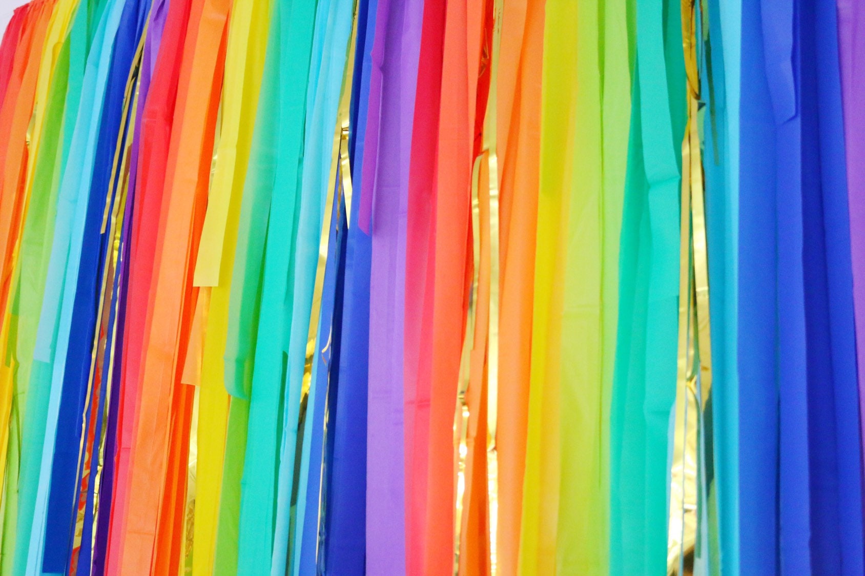 Streamer Backdrop Fringe Backdrop Rainbow Backdroprainbow | Etsy