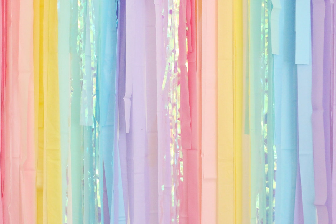 Pastel Party Decor Pastel Rainbow Birthday Ice Cream Party - Etsy