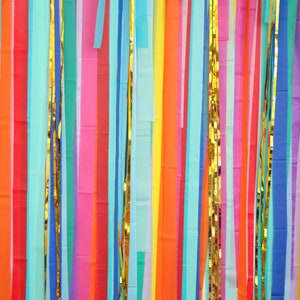 Colorful Backdrop, Wedding Backdrop, Photo Booth, Streamer Backdrop ...
