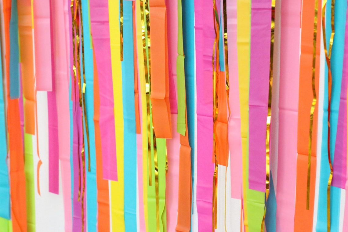 Streamer Backdrop Fringe Backdrop Colorful Backdrop - Etsy