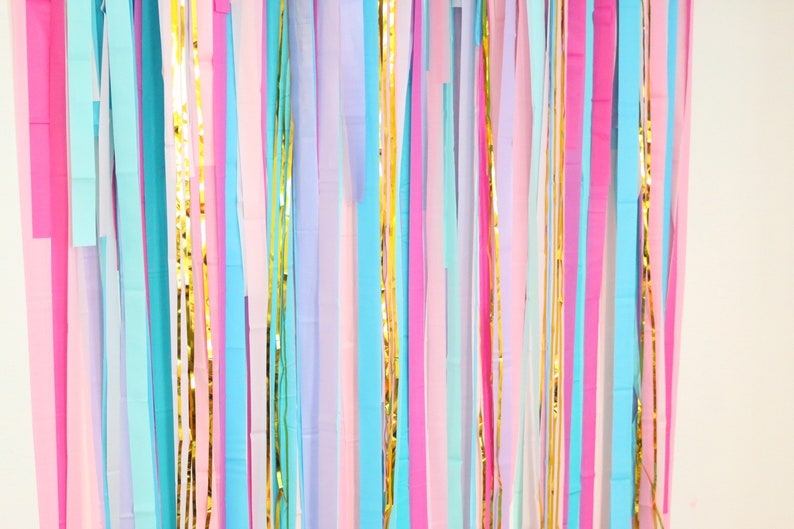 Colorful Streamer Backdrop, Fringe Backdrop, Wedding Backdrop, Photo ...