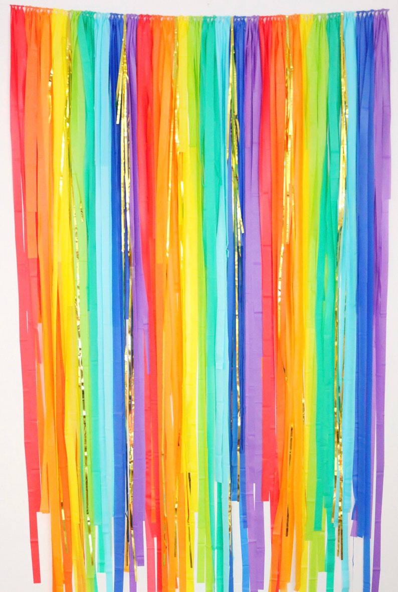 Streamer Backdrop, Fringe Backdrop, Rainbow Backdrop,rainbow Party ...